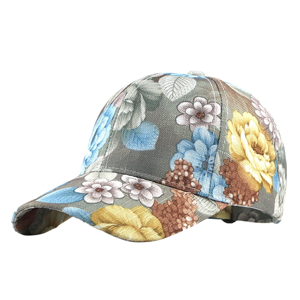 MEICHEN Gray Women's Baseball Caps, Peony Color Baseball Cap Casual ...