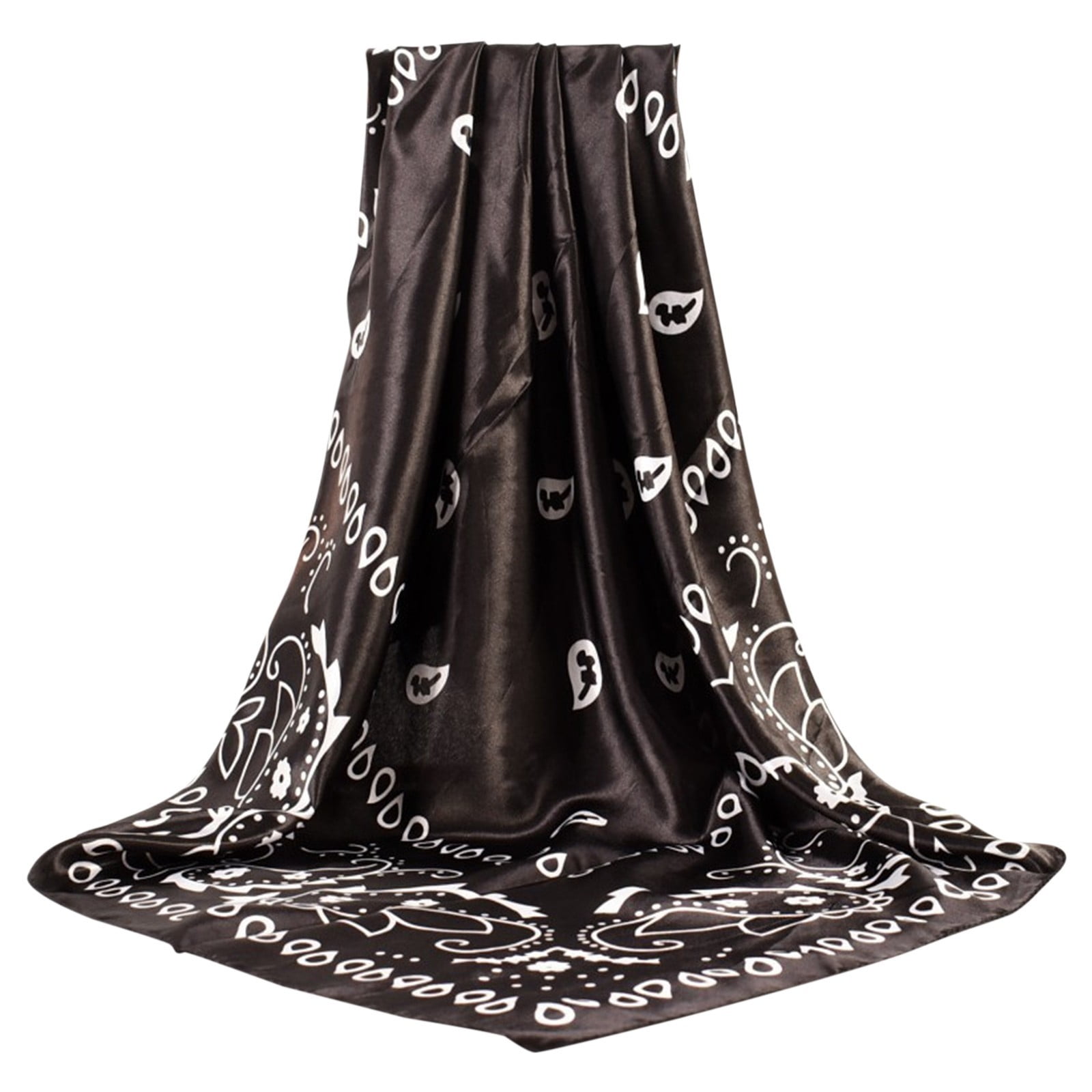 MEICHEN Headbands for Women Ladies Spring Summer Print Bandanas Satin ...