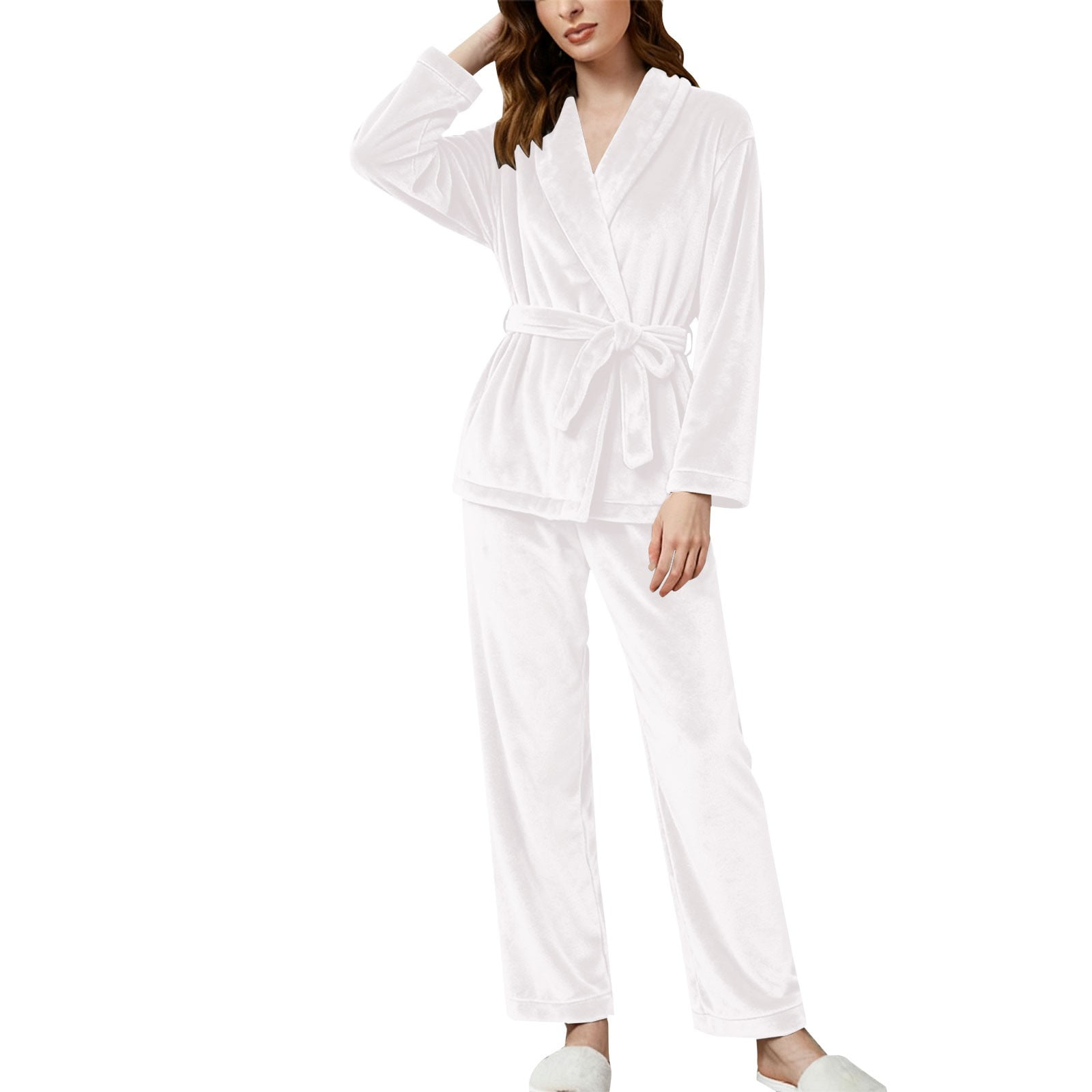 MEICHEN Plush Robes for Women Autumn and Winter Warm Comfortable ...
