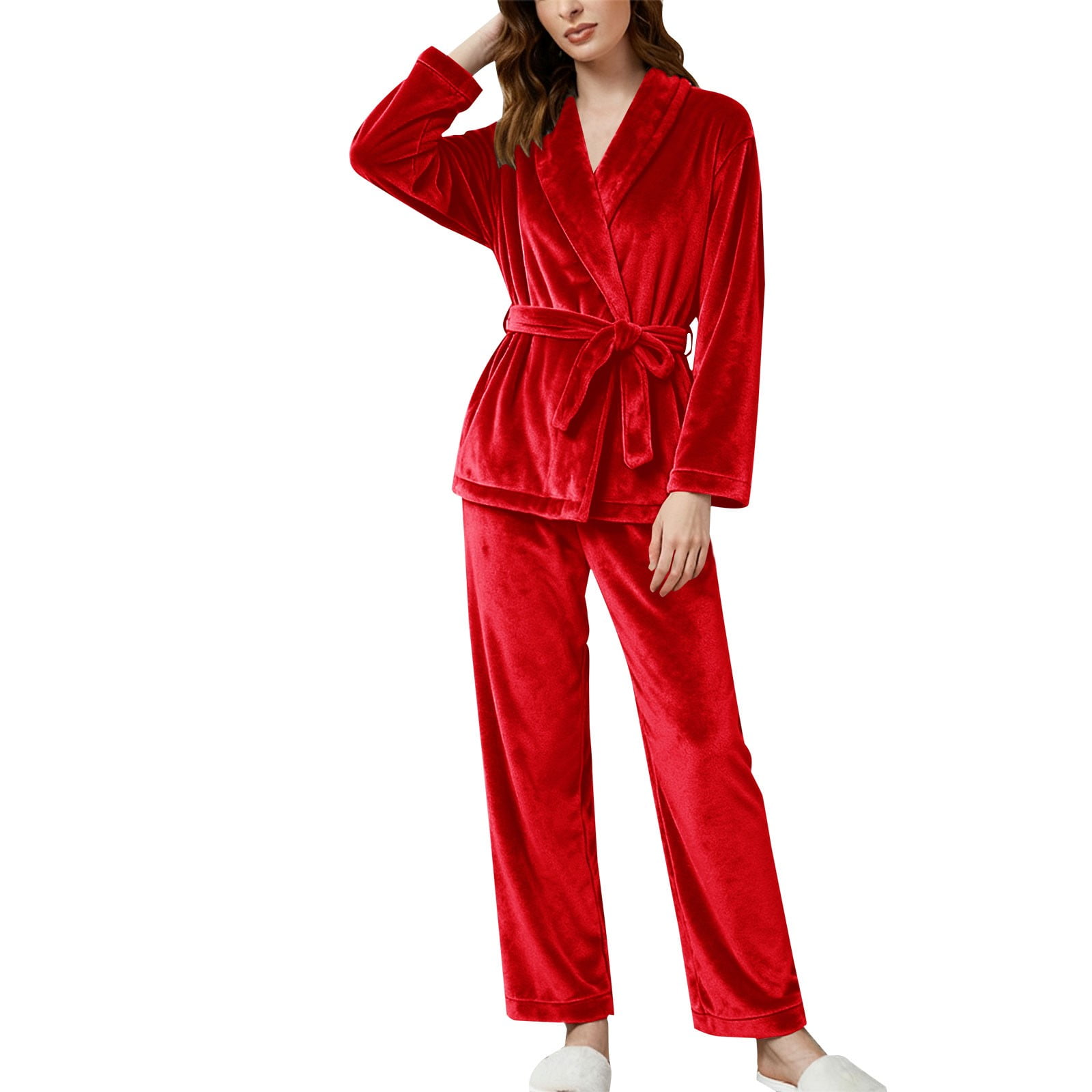 MEICHEN Plush Robes for Women Autumn and Winter Warm Comfortable ...