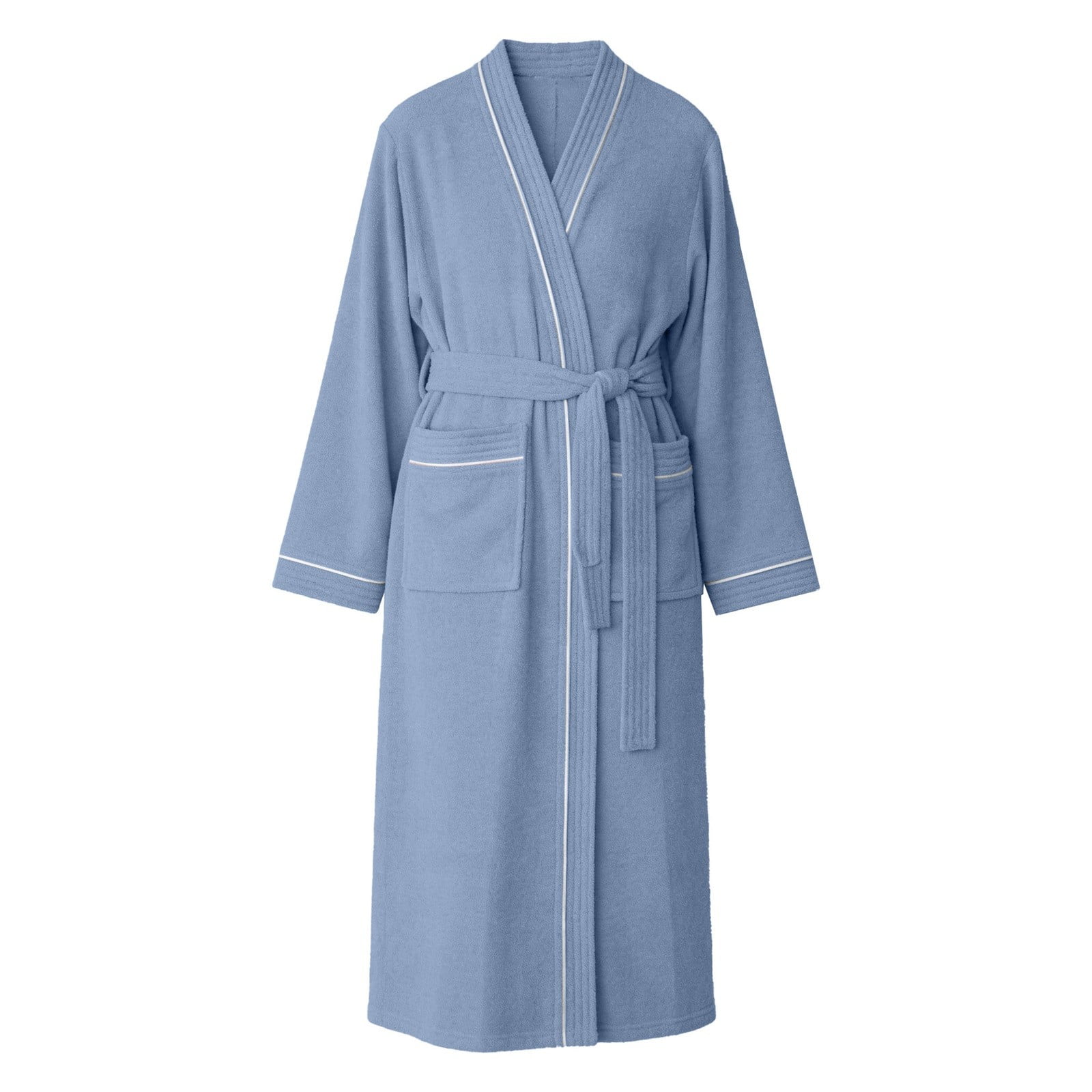 MEICHEN Plush Robes for Women Collar Trimmed Waist Tie Long Robe ...