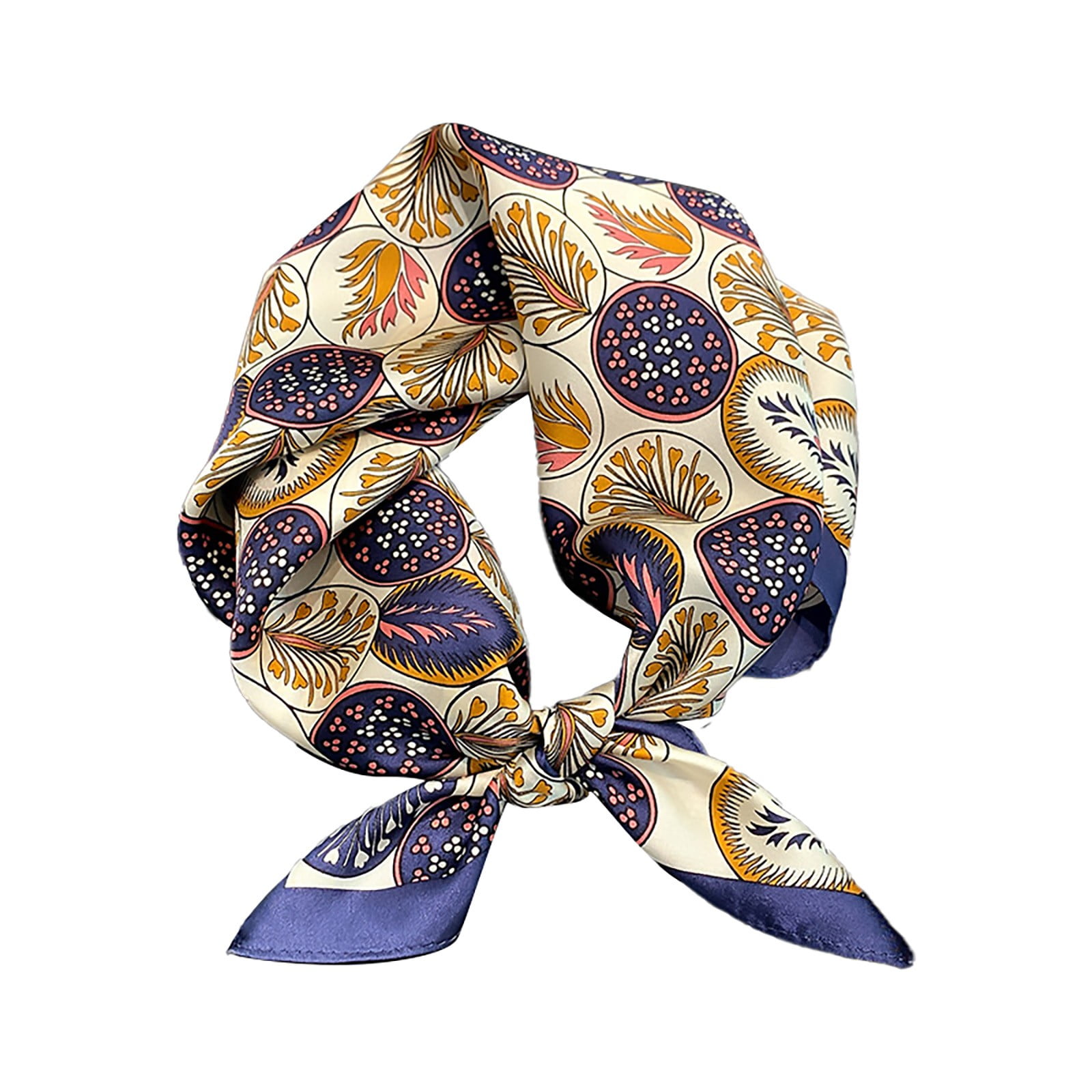 MEICHEN Scarf for Women Printed Small Square Silk Scarf Ladies Thin ...