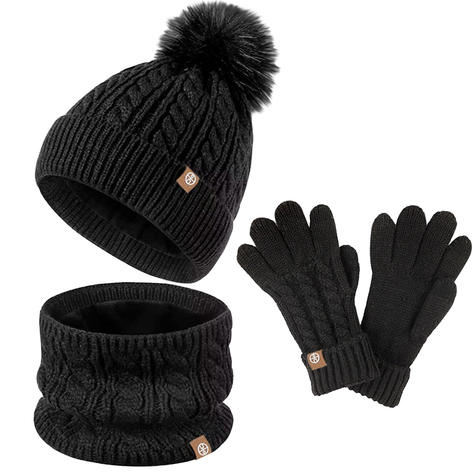 MEICHEN Warm Set for Girls and Boys Winter Hat Gloves and Neck Warmer ...