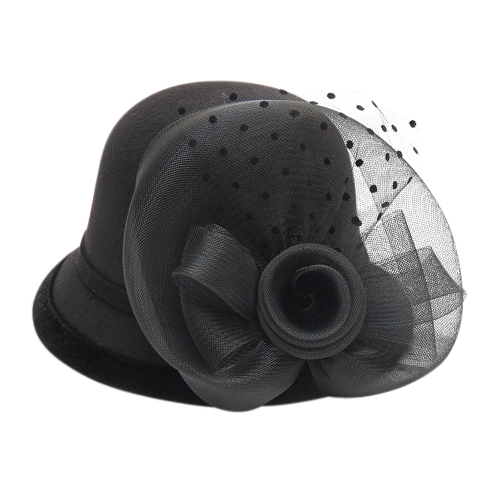 MEICHEN Women's Cloche Hat Fall Floral Round Top Fedora Hat Casual ...