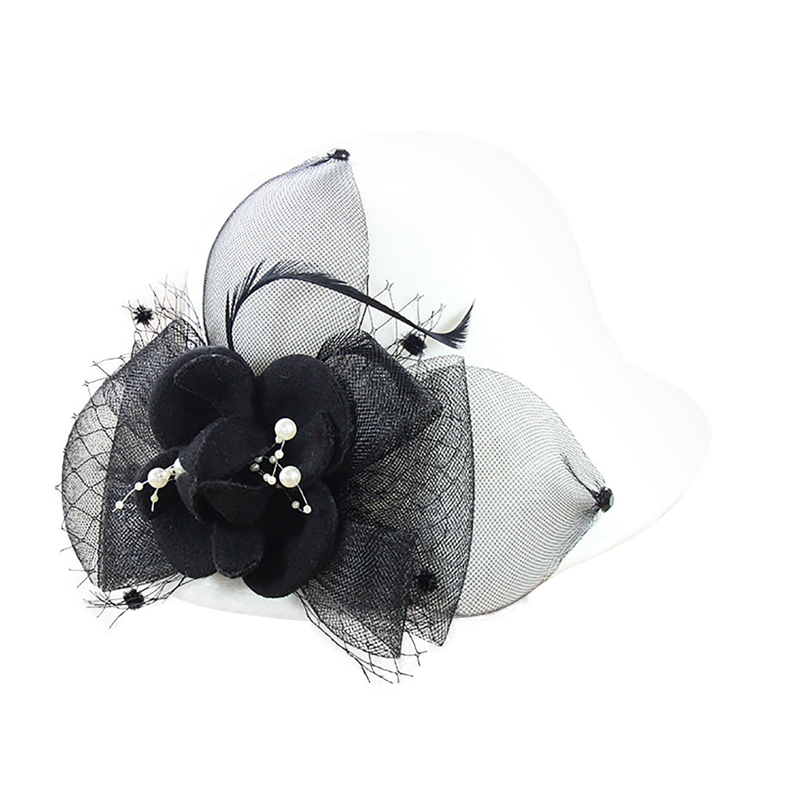 MEICHEN Women's Cloche Hat Fall Floral Round Top Fedora Hat Casual ...