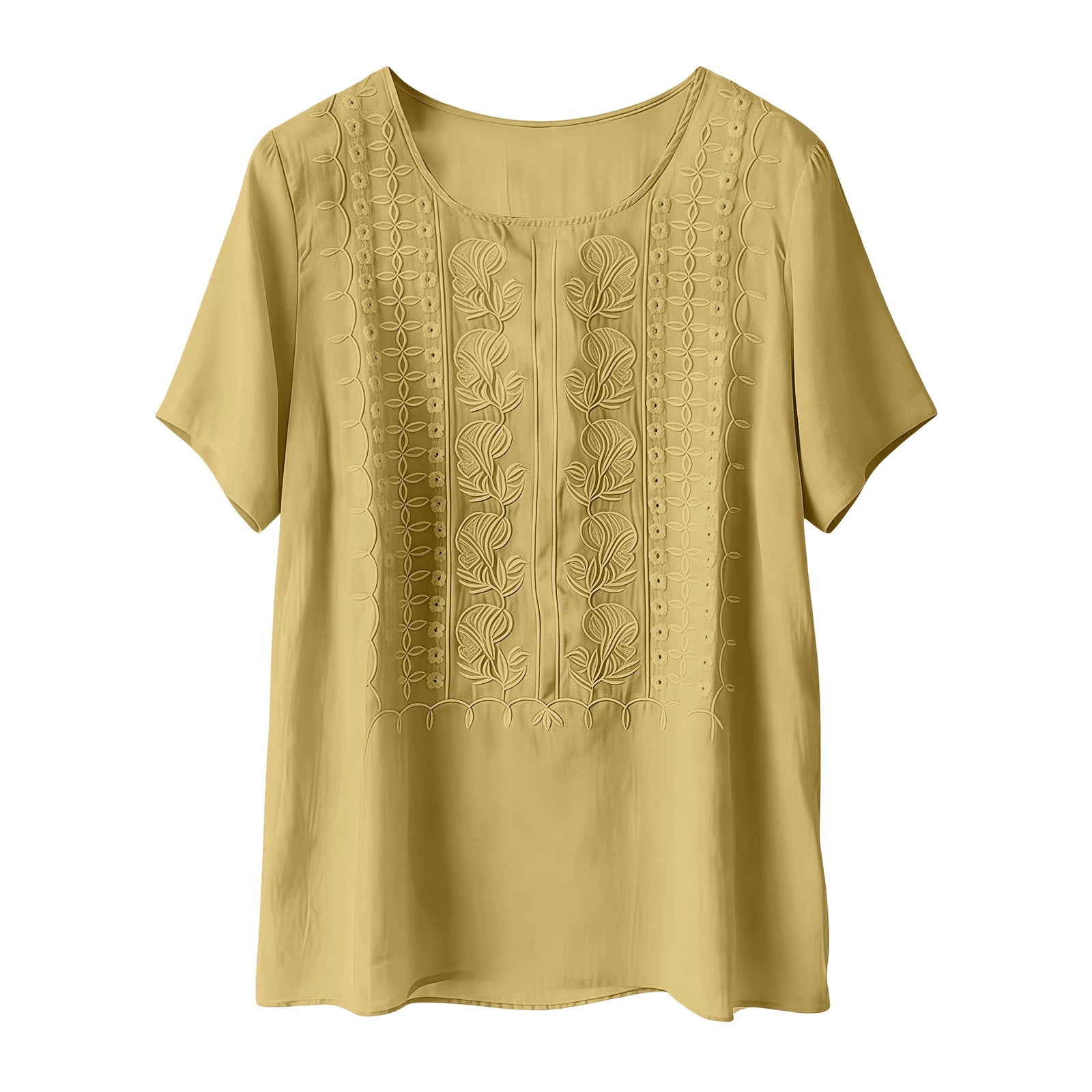 MEICHEN Women's Fashionable Casual Solid Color Pleated Cotton and Linen ...