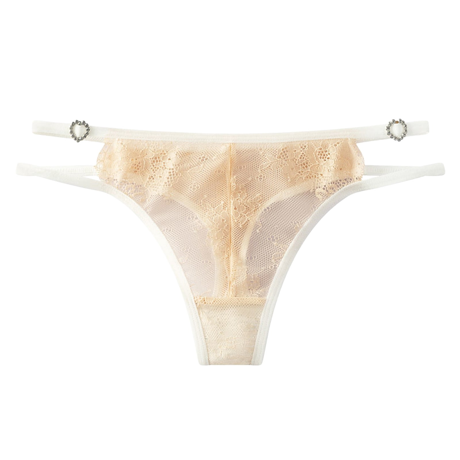 MEICIOP Lace Thong for Women Low Waist Double Thin Straps Hollow Out ...
