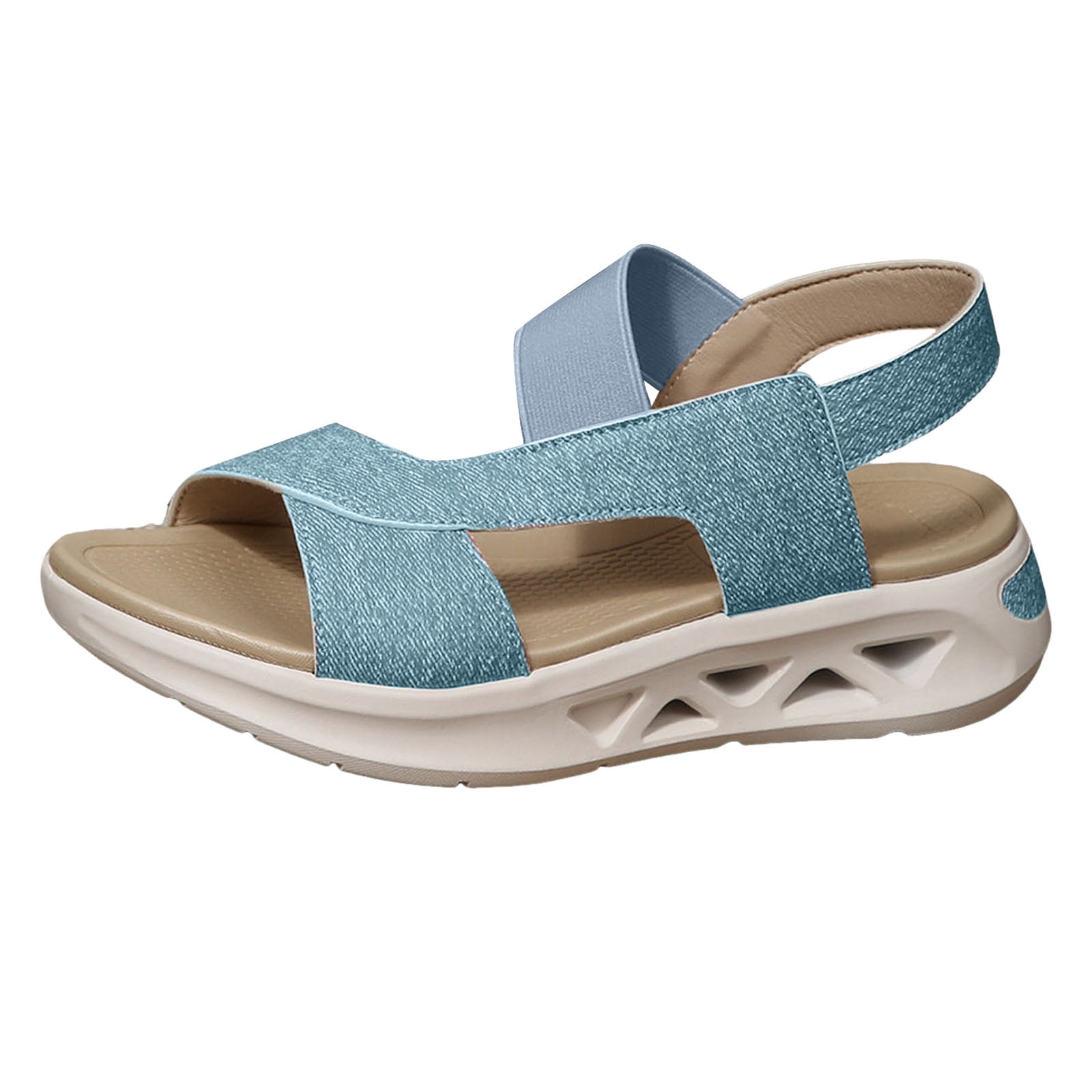 MEICIOP Platform Sandals for Women Trendy Velcro Casual Crisscross ...