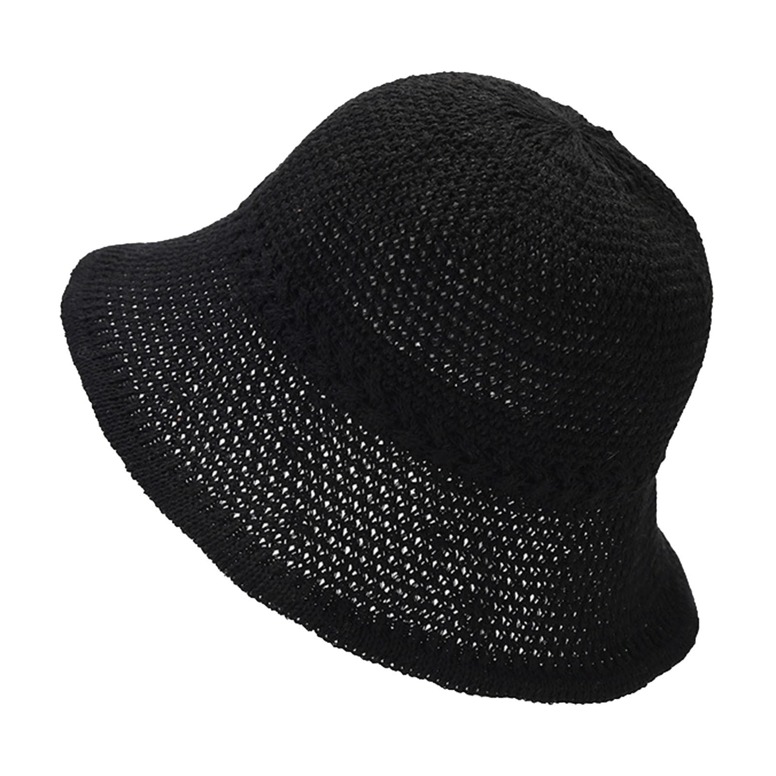 MEICIOP Sun Hats For Women Straw Crochet Solid Sun Protection Trendy ...