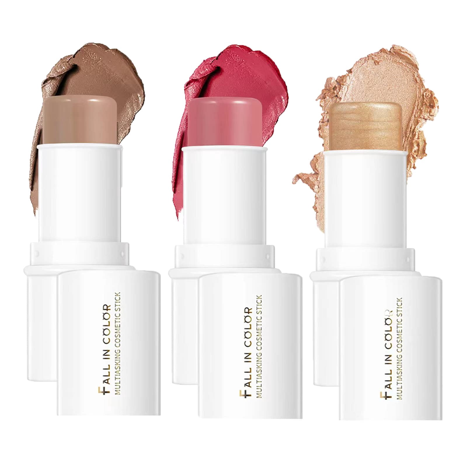 MEICOLY Makeup Sticks Set, Contour Stick,Blush Stick, Highlighter Stick ...