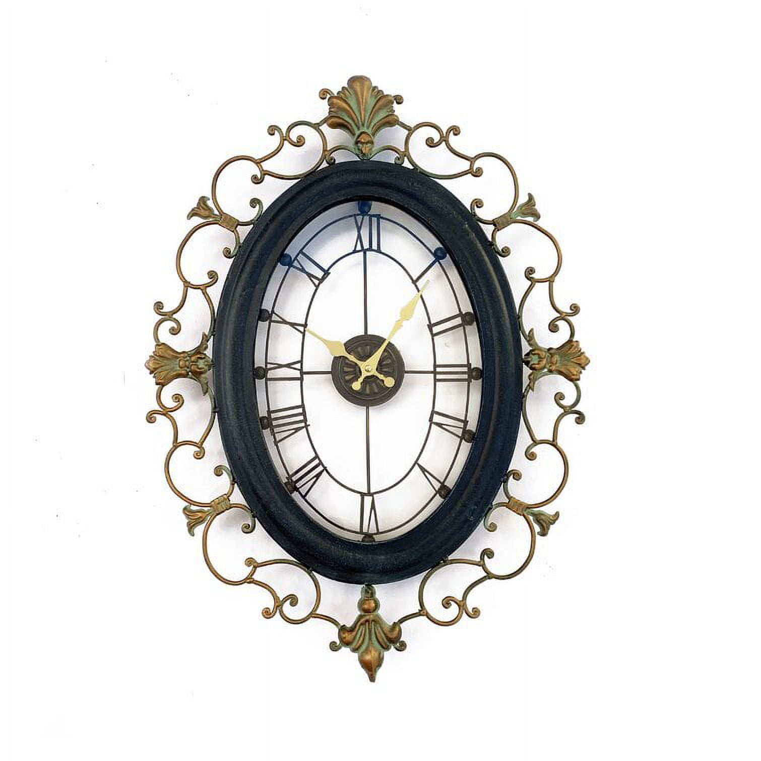 MEIDA Oversize Iron Oval Wall Clock (Oval)… - Walmart.com