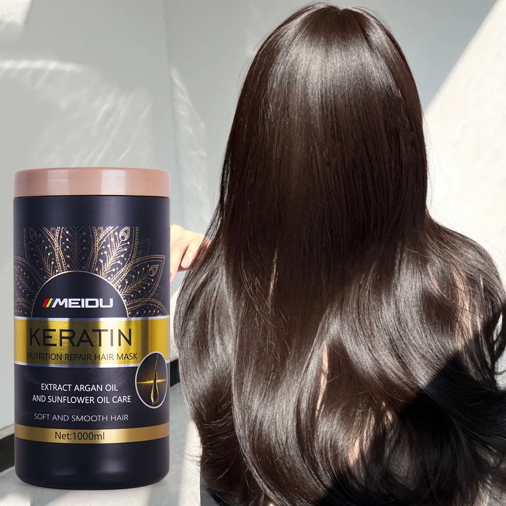 MEIDU Keratin Hair Mask - 2-in-1 Nourishing & Moisturizing Cream ...