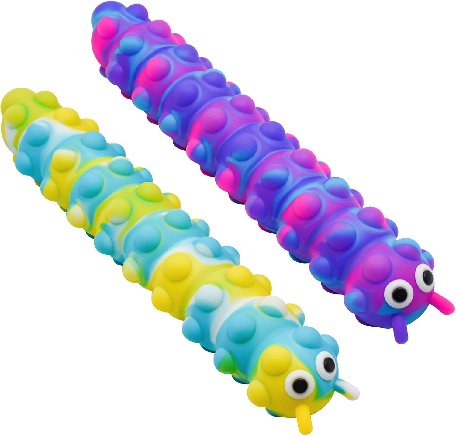 MEIEST 2PCS Pop Bubble Ball Sensory Fidget Toys, 3D Fidget Slug Toy ...