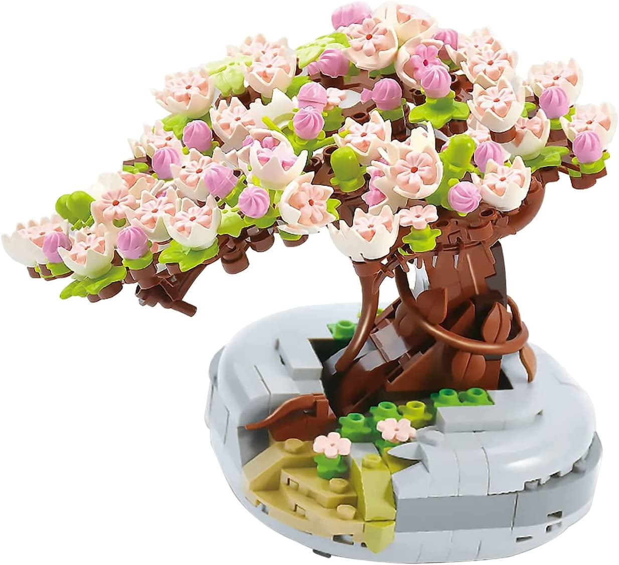 MEIEST Mini Building Blocks Sakura Plant Bonsai Model Set,Creative DIY ...