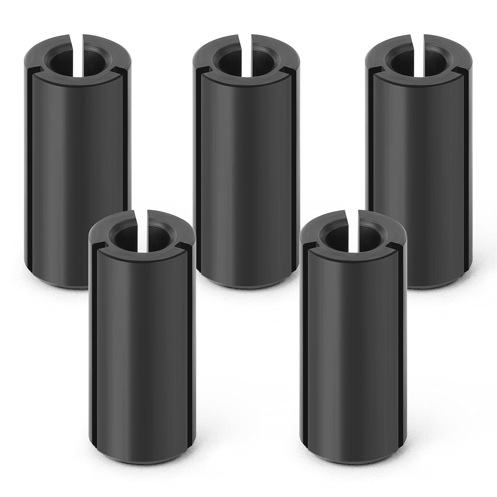 MEIGGTOOL 5PCS 1/2" to 1/4" Router Collett Adapter Bit Shank Reduction ...