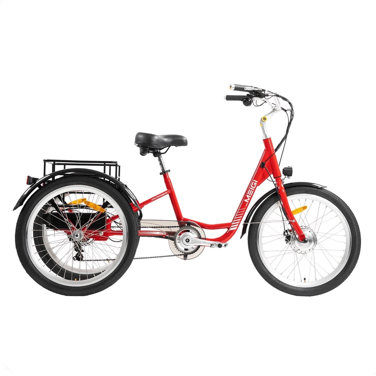 MEIGI 24'' Cargo Electric Tricycle for Home-Use, Large Carrying ...