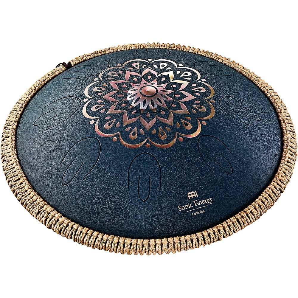 MEINL Sonic Energy 16" Engraved Octave Steel Tongue Drum, Navy Blue ...