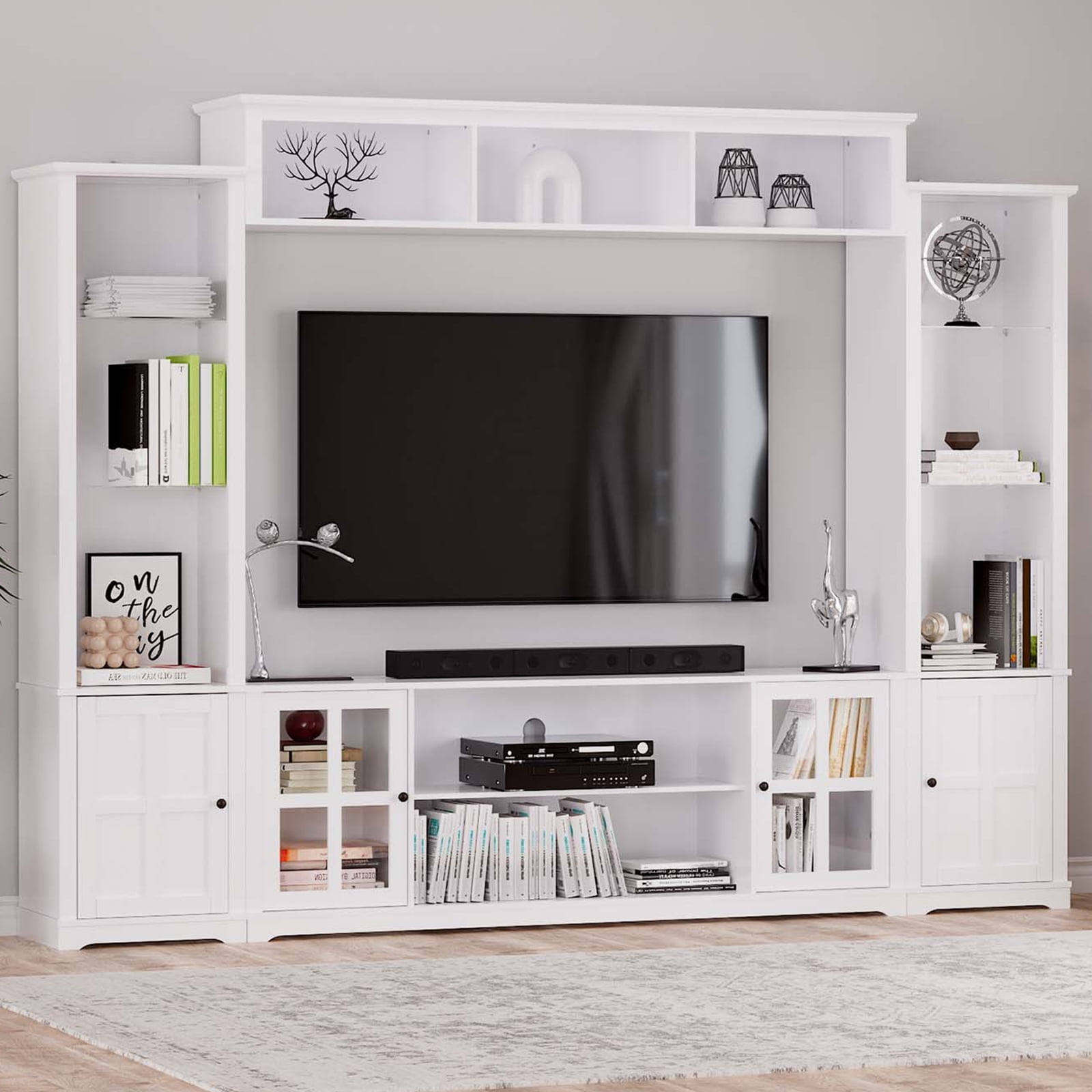 Liquor Cabinet Entertainment Center Manhattan Marbled Ceramic TV Stand