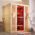 MEISSALIVVE Full Spectrum Sauna for Home,2~3 Person Indoor Sauna Room with with Bluetooth. and ...