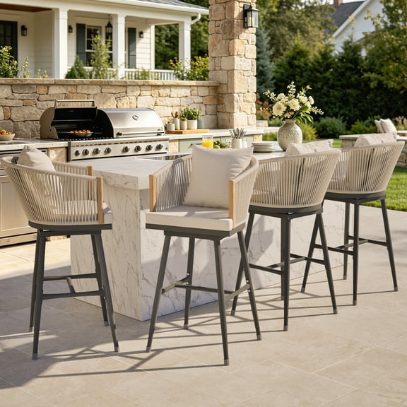 Shop Boho Stools for Home Decor in Warm Brown and White Finishes