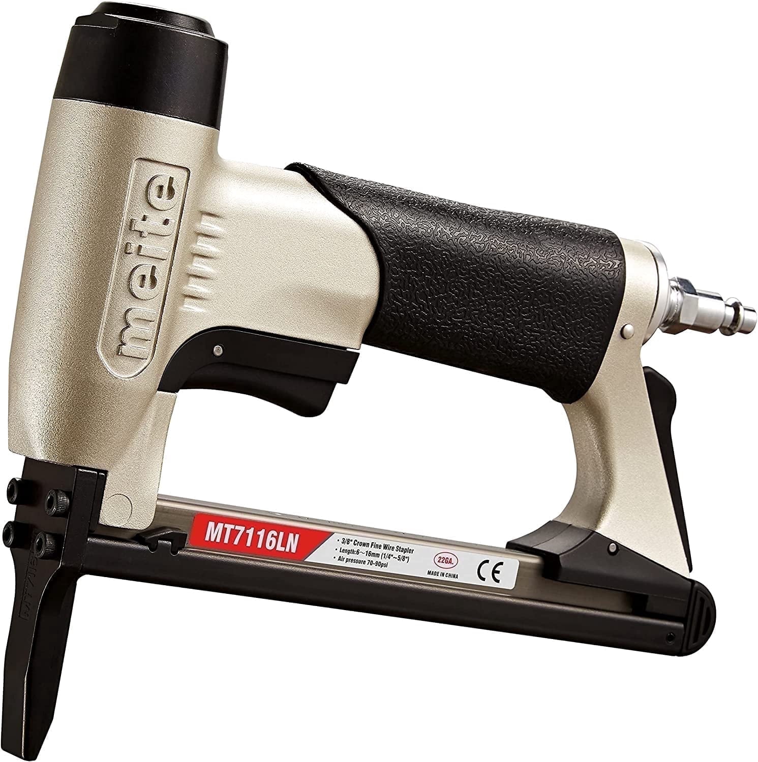 MEITE Long Nose Upholstery Stapler, Pneumatic 22 Gauge, 71 Series, 3/8 ...