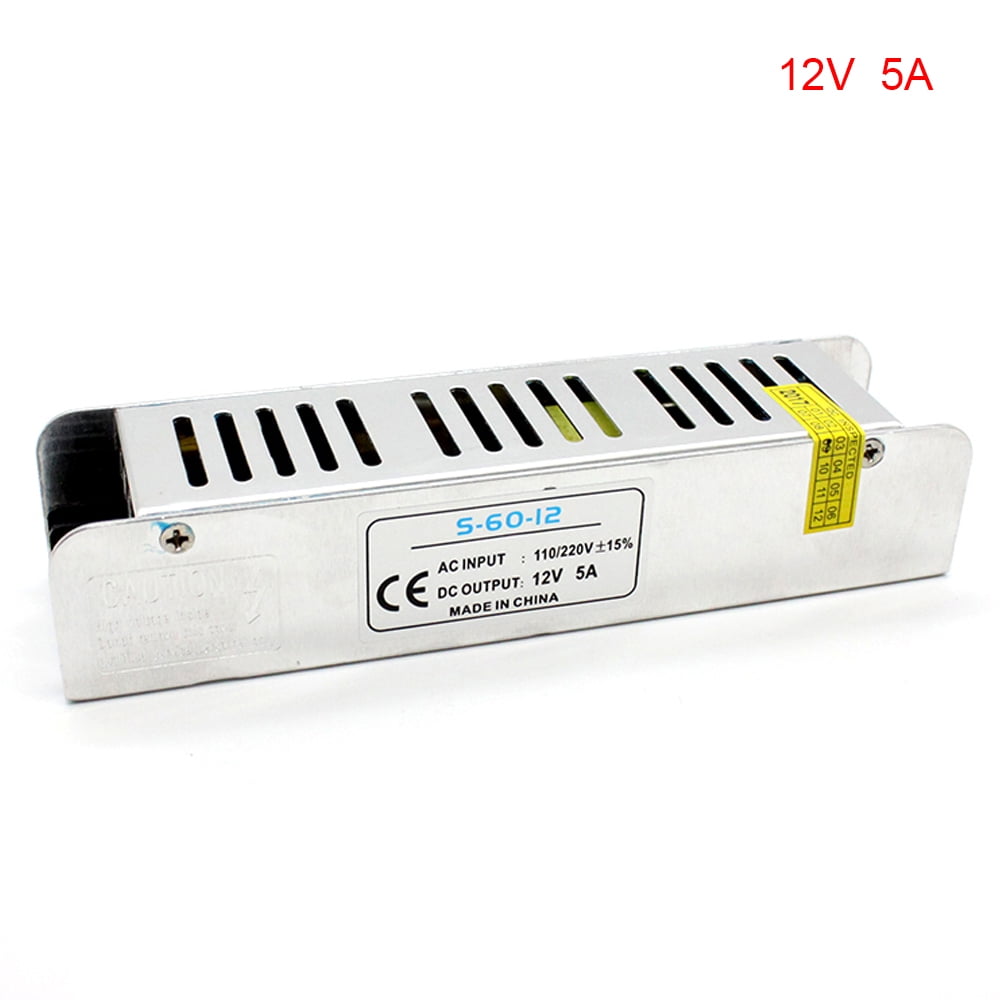 MEIU 12V 5A Switching Power Supply, AC180V-220V to DC 12V Adjustable DC ... MEIU 12V 5A Switching Power Supply, AC180V-220V to DC 12V Adjustable DC ...