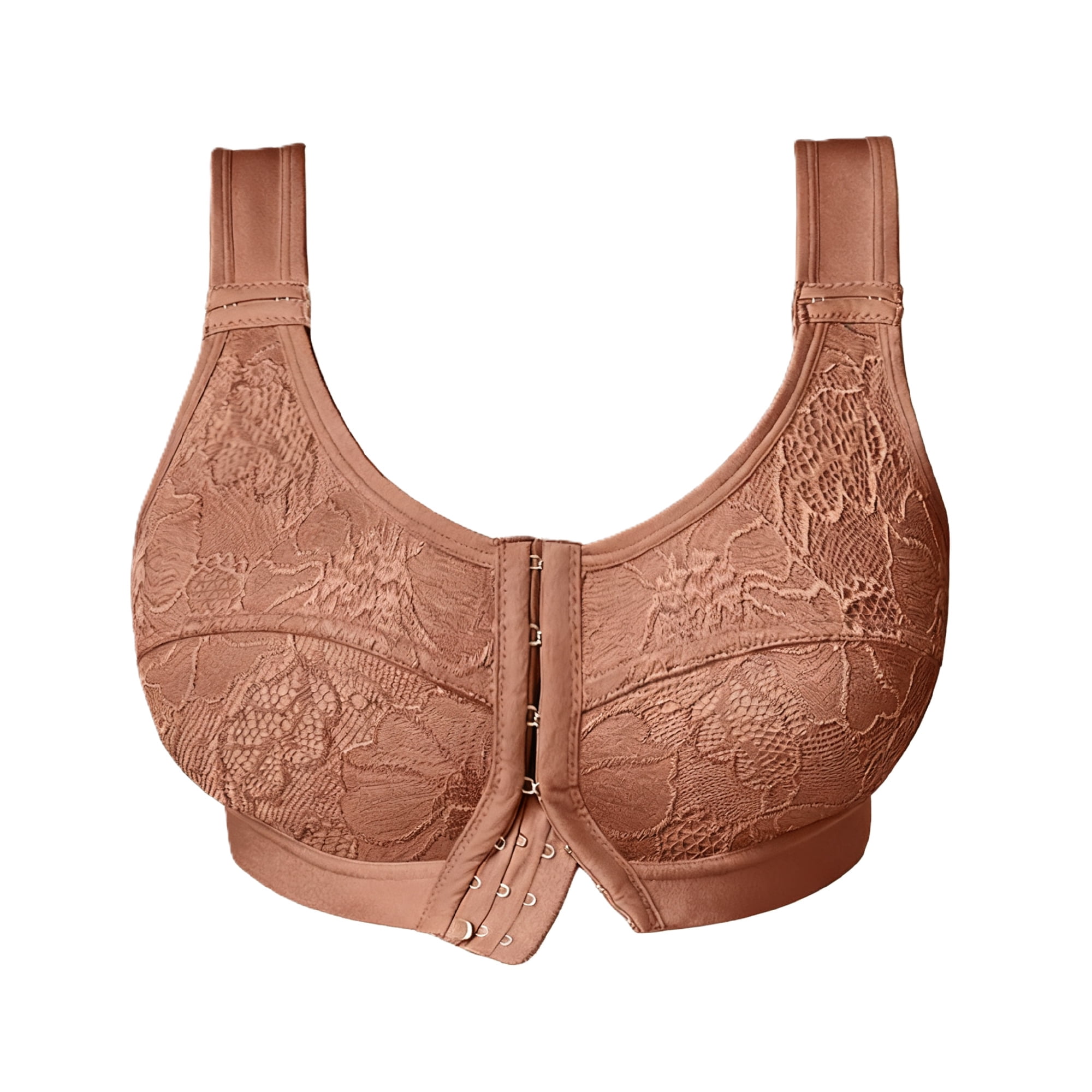 MIOTAN Women's Plus Size Bras No Underwire Non-Padded Bras with Front ...