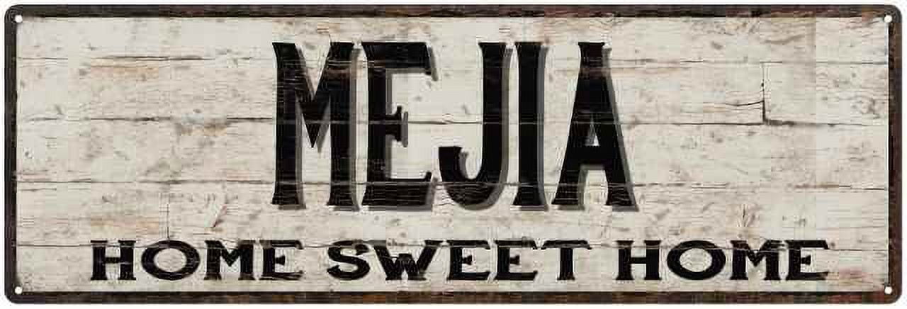 MEJIA Rustic Home Sweet Home Sign Gift 6x18 Metal Decor 206180084448 ...