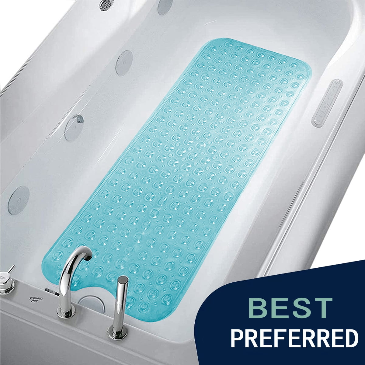 MEKBOK Anti-Stick Extra Long Bathtub and Shower Mat (39x16) Machine ...