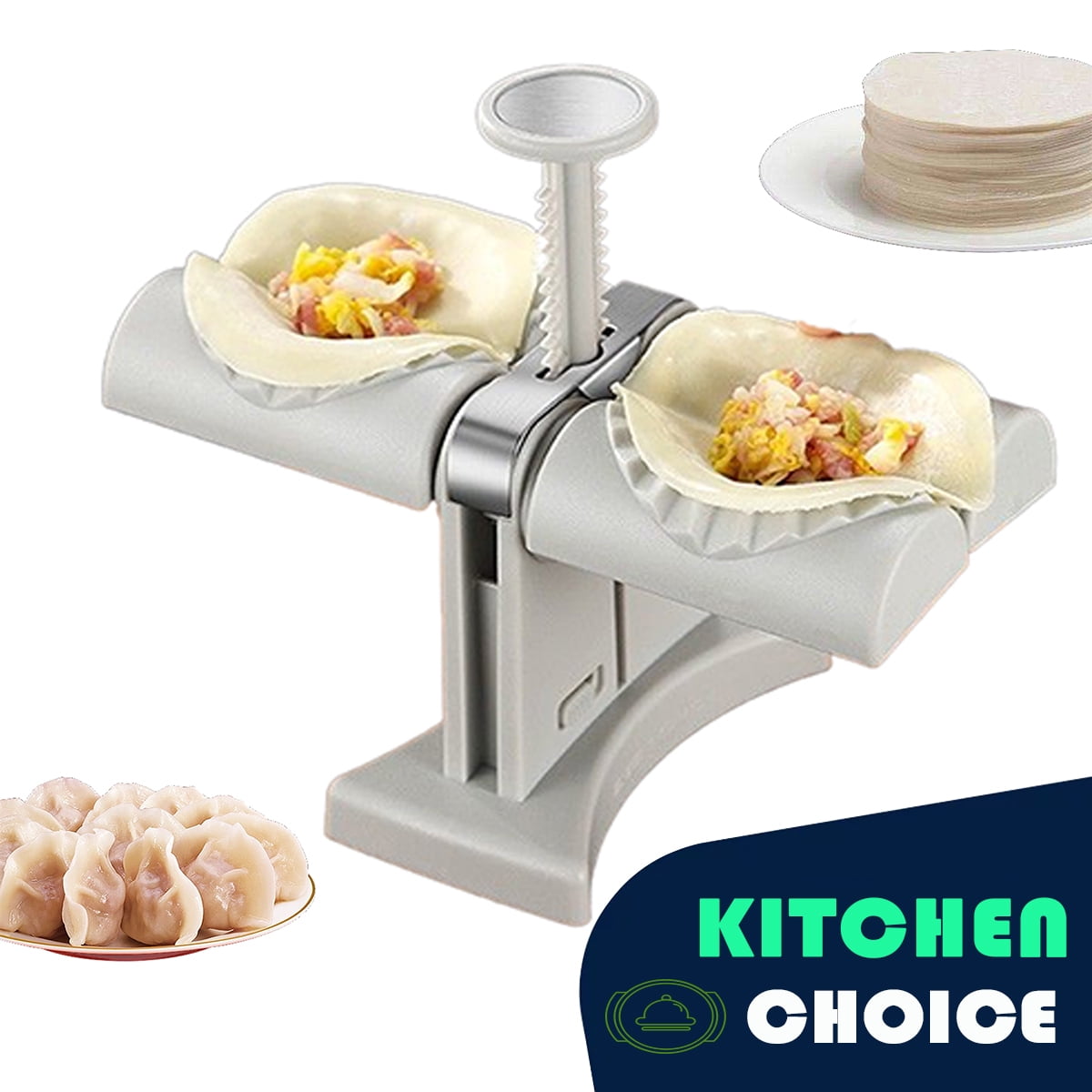 MEKBOK Double Head Manual Dumpling Maker - Stainless Steel Kitchen ...