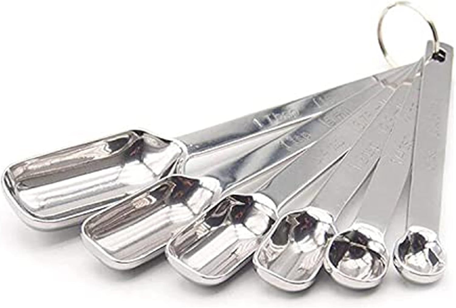 MEKBOK Heavy Duty Stainless Steel Metal Measuring Spoons for Dry or ...