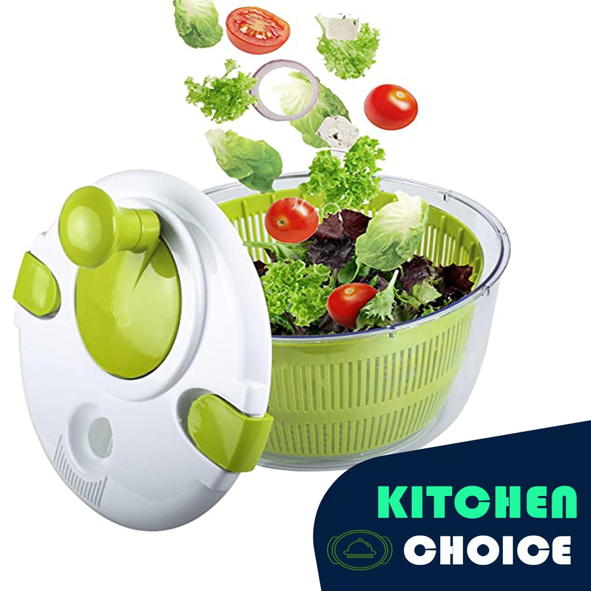 MEKBOK 5L Salad Spinner, Quick Dry, BPA Free, Lid Drain, Ideal for ...