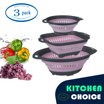 Collapsible silicone colander and strainer [2 piece set], 7.8 inches to ...