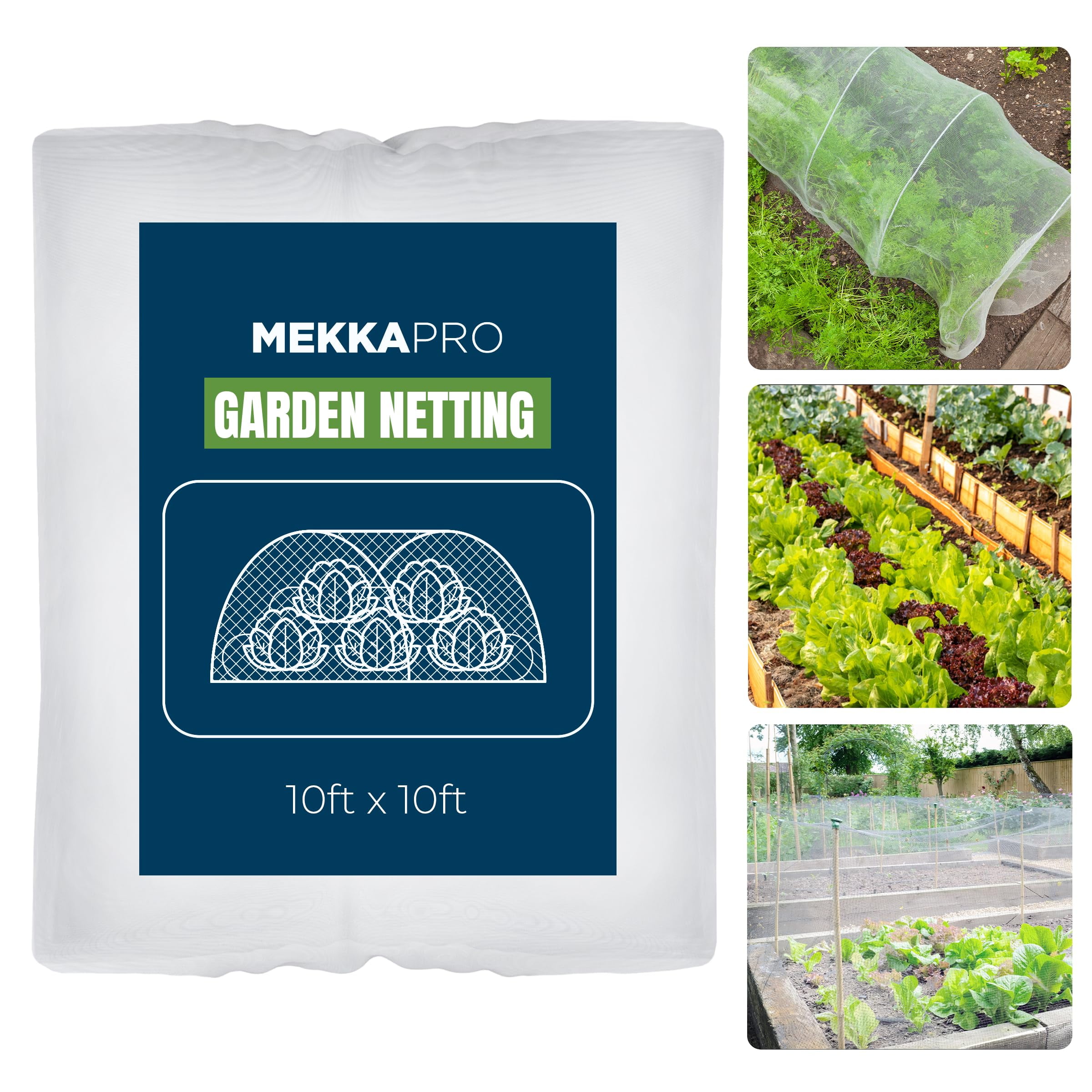 MEKKAPRO XL Garden Netting, Mosquito Bug Screen Netting, 10ft x 10ft ...