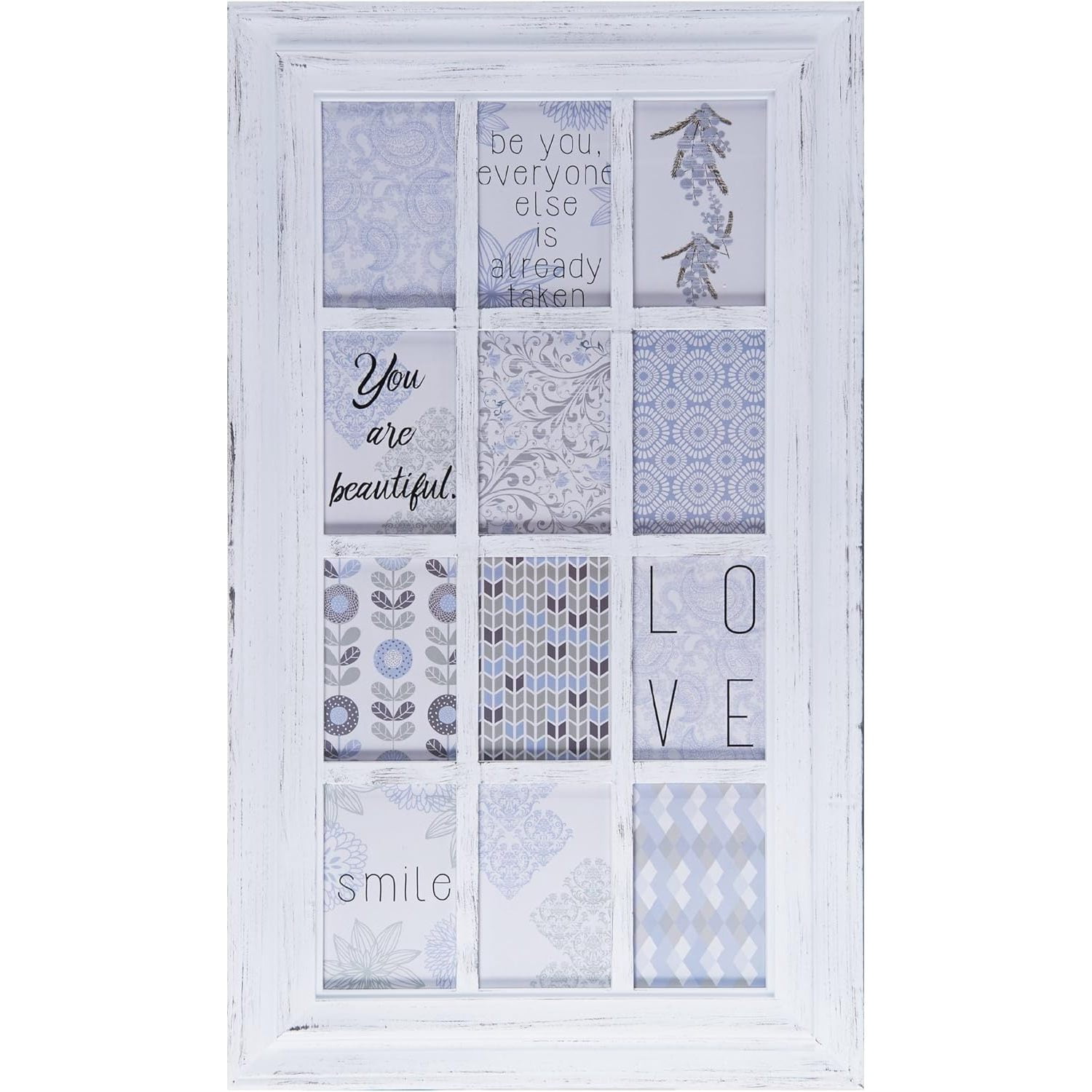 MELANNCO 12-Opening Wall Mount Frame Picture Collage, White - Walmart.com