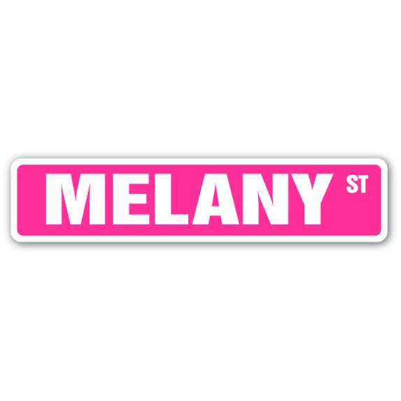 MELANY Street Sign Childrens Name Room Sign | Indoor/Outdoor | 36" Wide ...