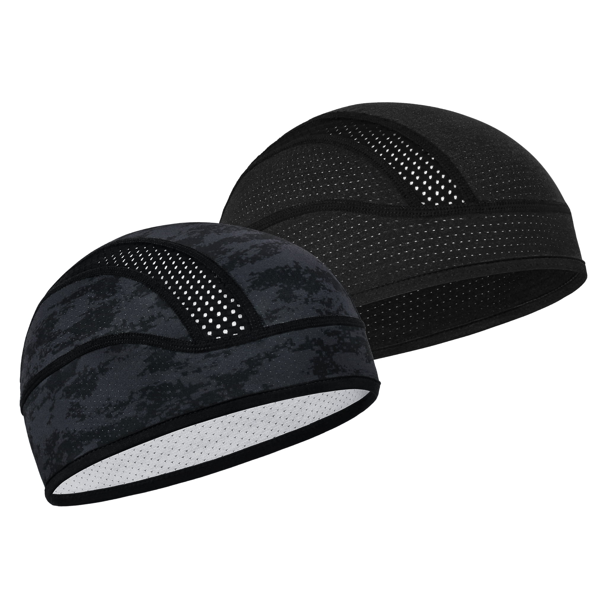 MELASA Skull Cap Helmet Liner Beanie, Cooling Mesh Cycling Running Hat ...