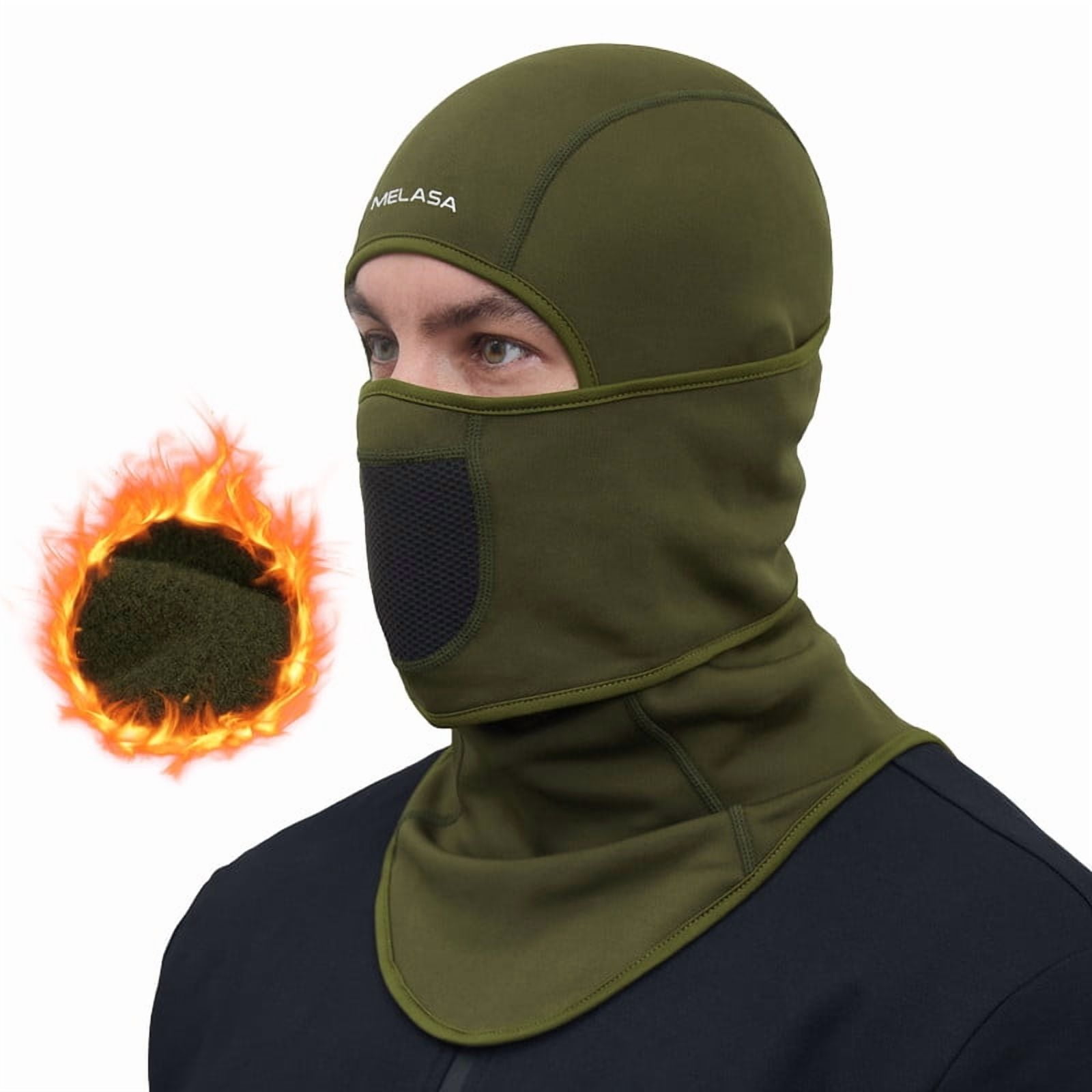 MELASA Winter Balaclava Face Mask for Men Women, Thermal Fleece Ski ...