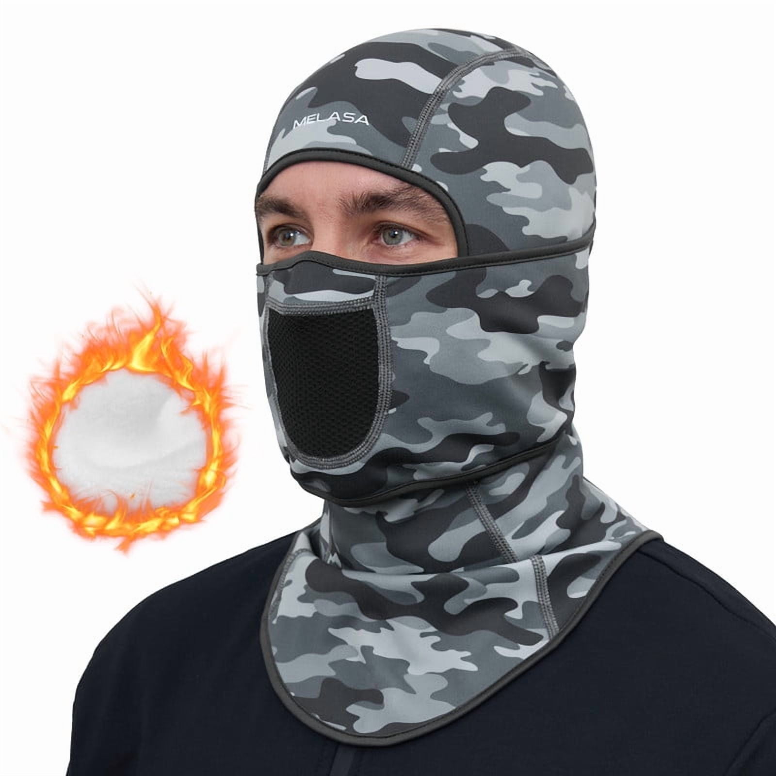 MELASA Winter Balaclava Face Mask for Men Women, Thermal Fleece Ski ...