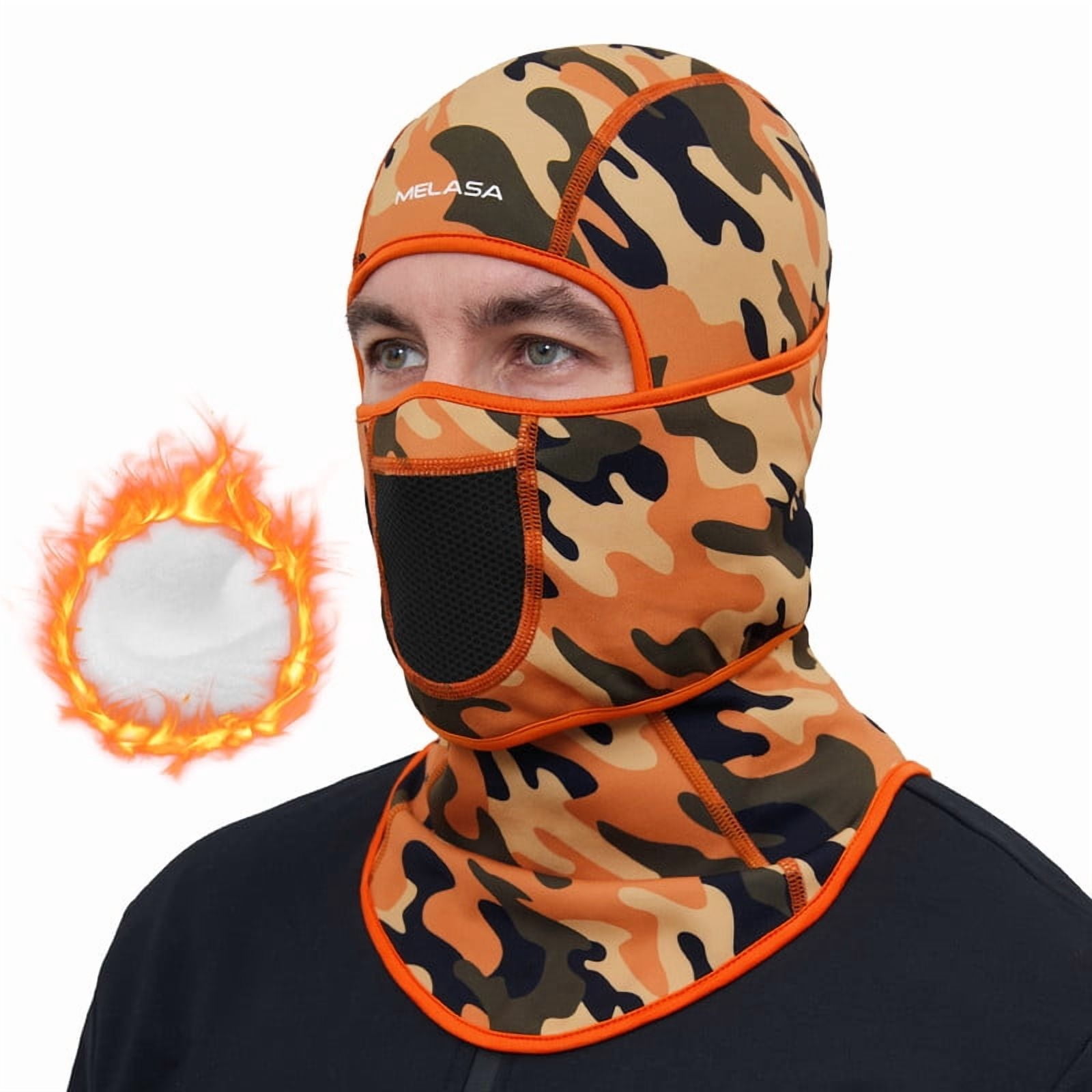 MELASA Winter Balaclava Face Mask for Men Women, Thermal Fleece Ski ...