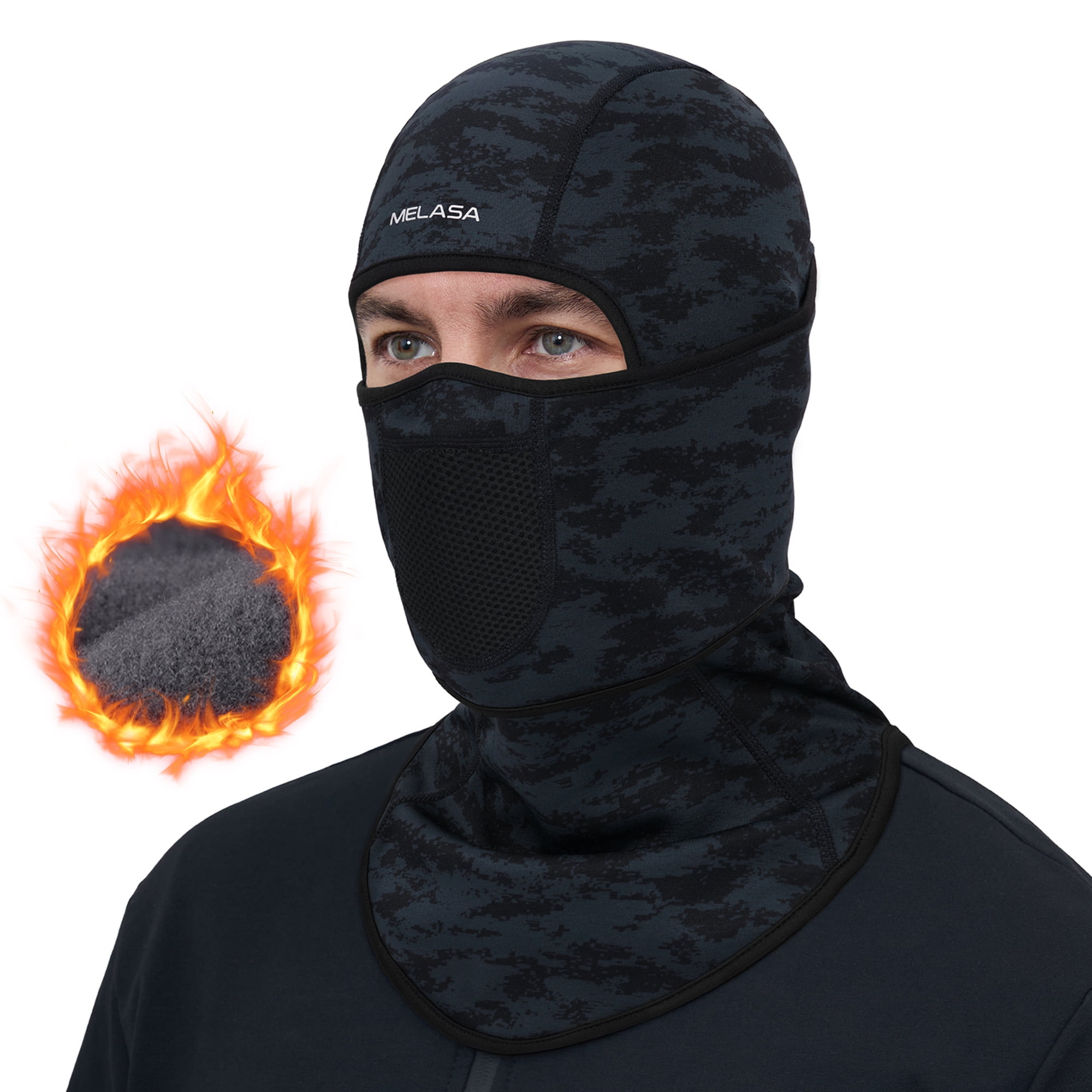 MELASA Winter Balaclava Face Mask for Men Women, Thermal Fleece Ski ...