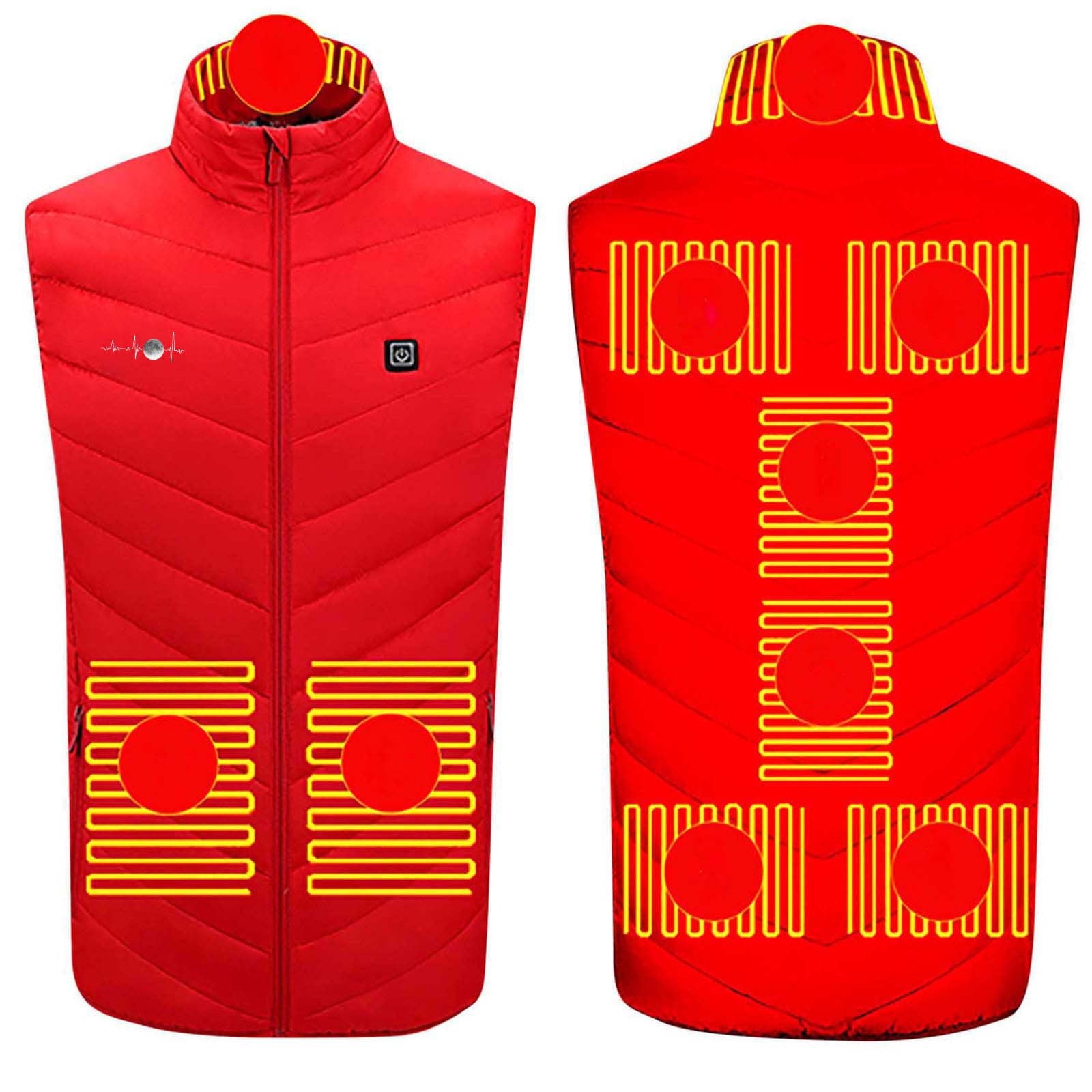 MELDVDIB Mens Heated Puffer Vest USB-Powered Electrical Heating Puffer ...