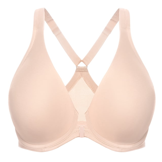 MELENECA Women's Racerback Front Closure Bras Plunge Unlined Full ...