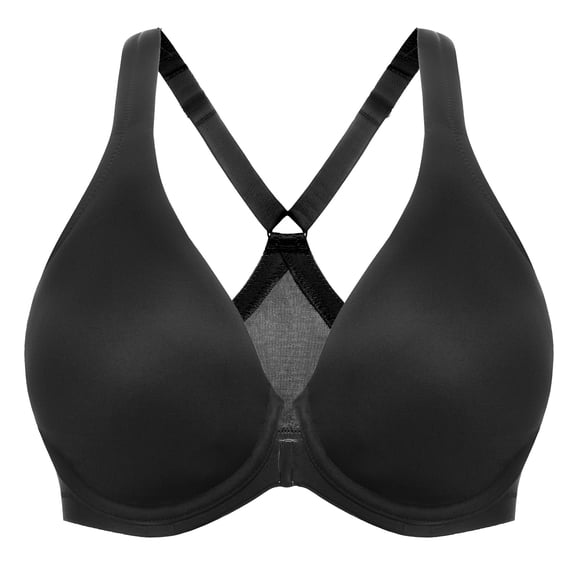 MELENECA Women's Racerback Front Closure Bras Plunge Unlined Full ...