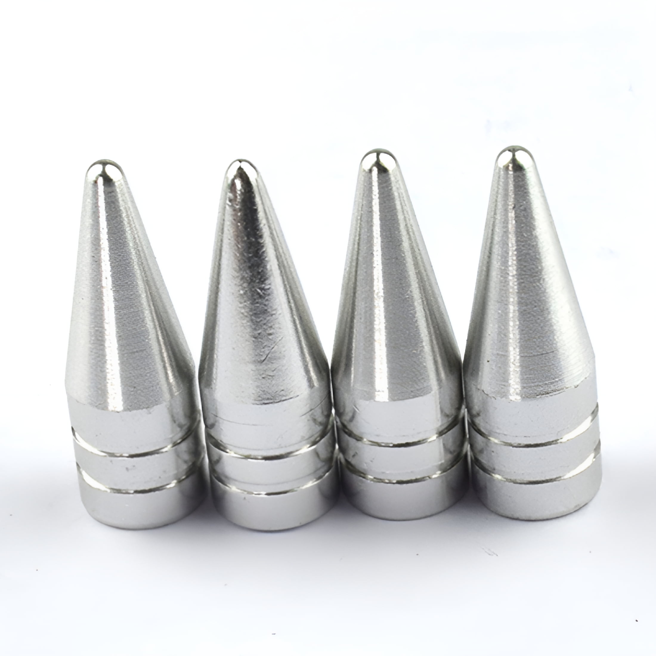 MELIVO 4X Pointed Spikes Bullet Valve Stem Cap Cover Tire Wheel Screw ...