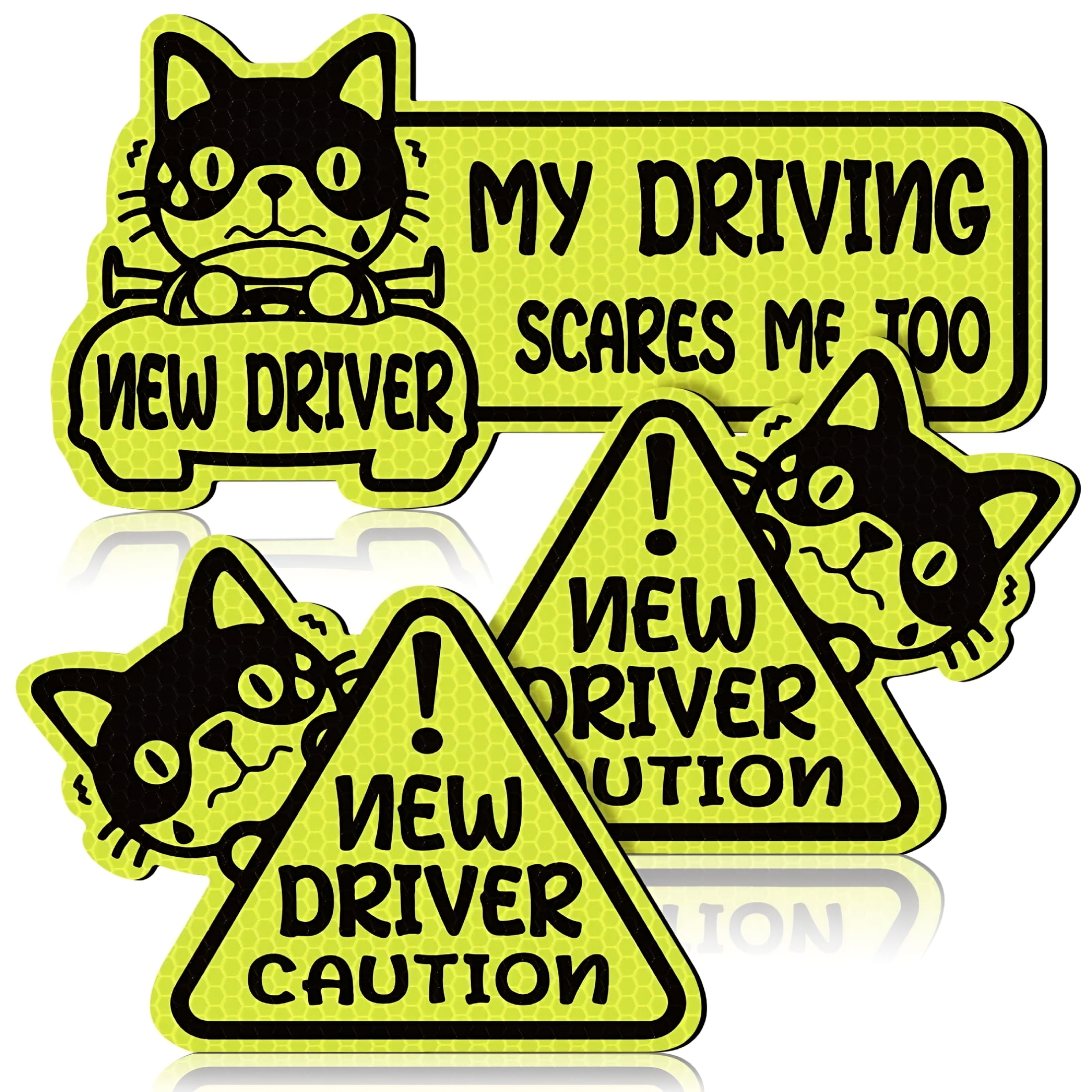 MELIVO 6 Reflective Student Driver Magnet for Car New Driver Please Be ...