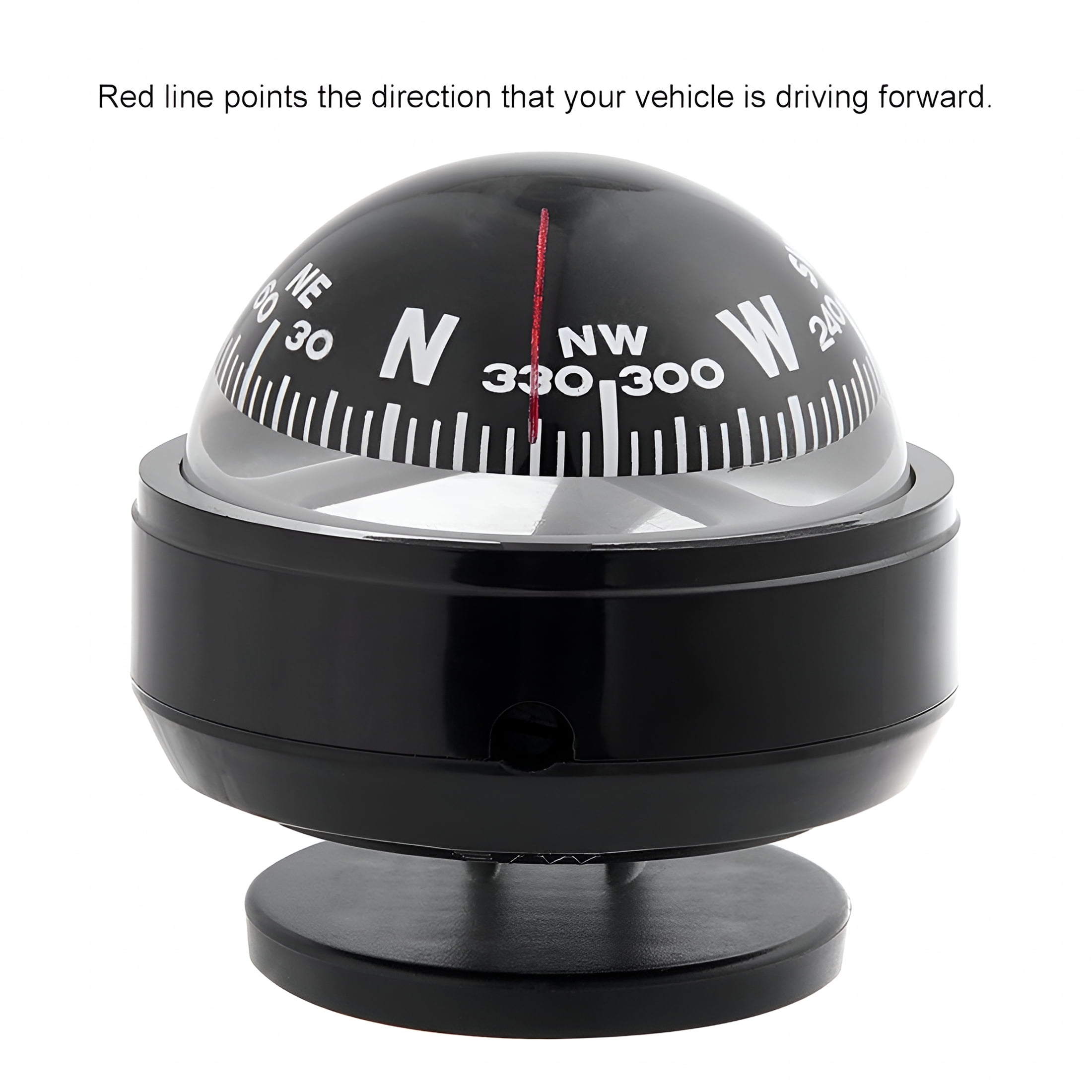 MELIVO Car Dashboard Mount Navigation Compass Ball Plastic Direction ...