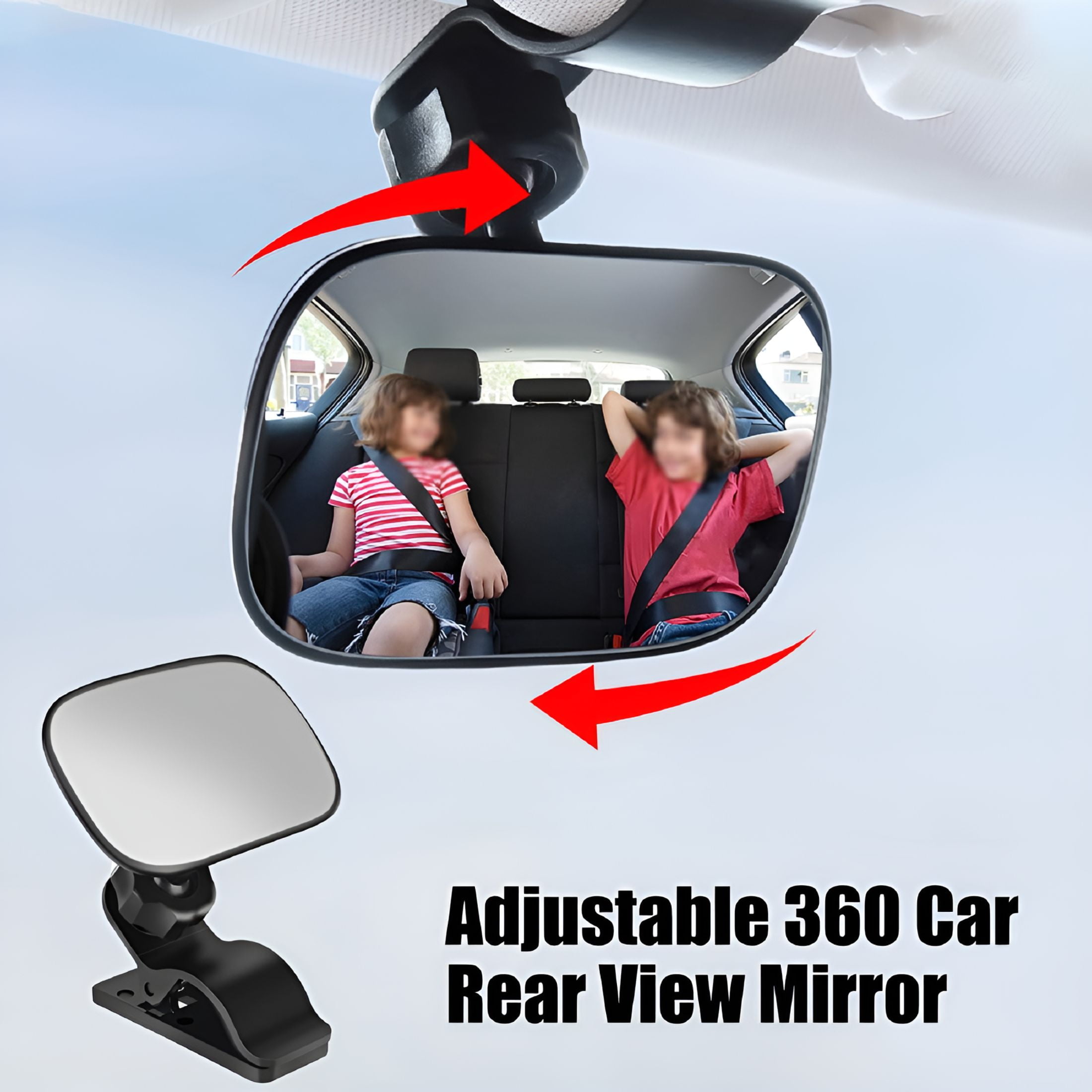 MELIVO Car Interior Baby Safety Mirror With Clip Rear View Mirrors ...