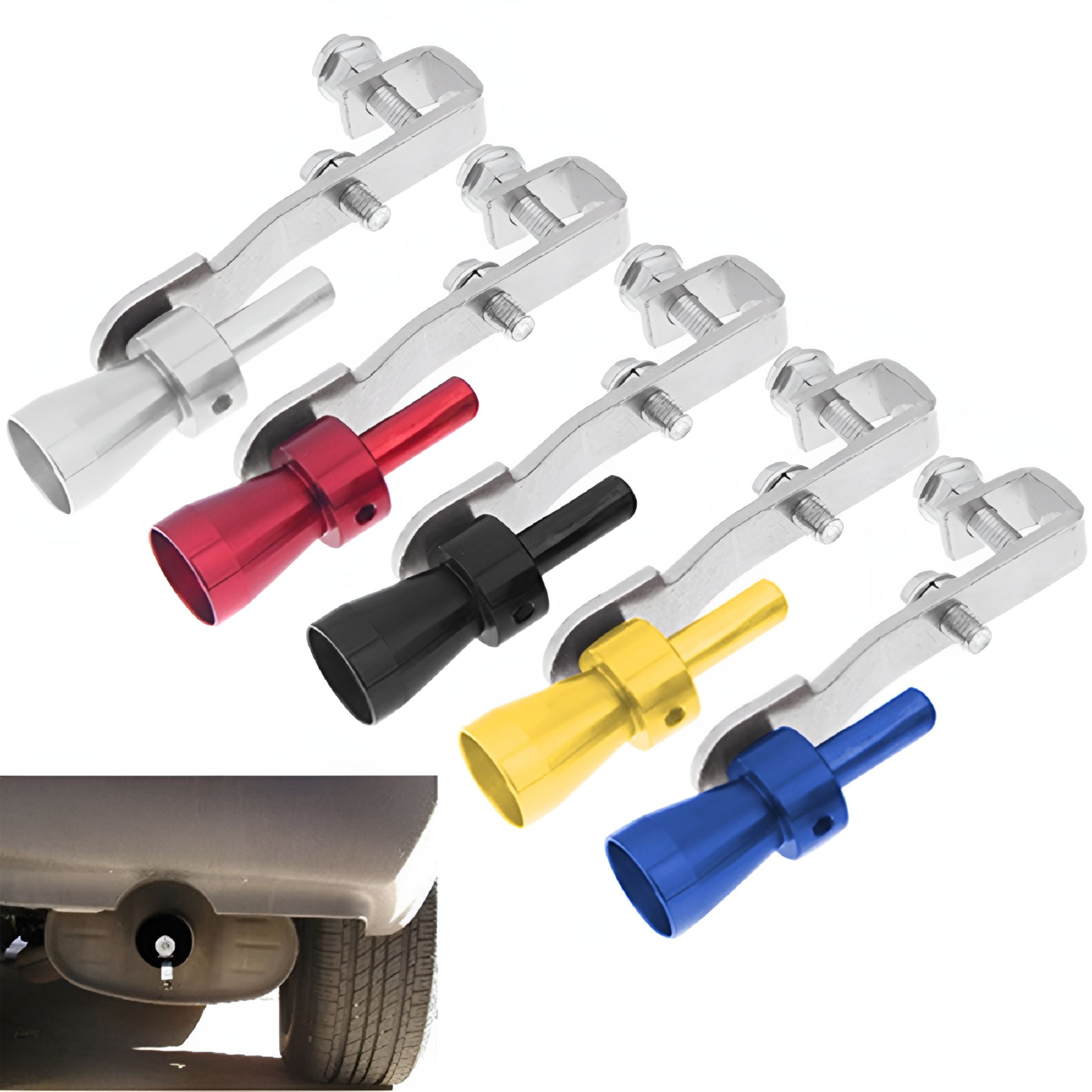 MELIVO Metal Turbo Sound Whistle Muffler Exhaust Pipe Whistler for Car ...