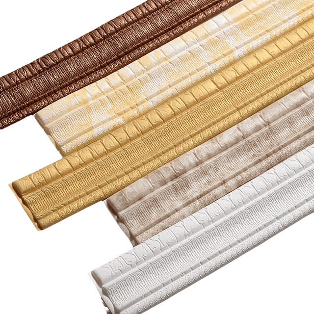 MELLCO 3D Wall Borders line Sticker Peel and Stick Wall Edges Sticker ...